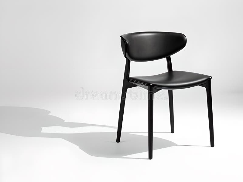 White Chair in Black Dark Background, AI Generated Stock Illustration ...