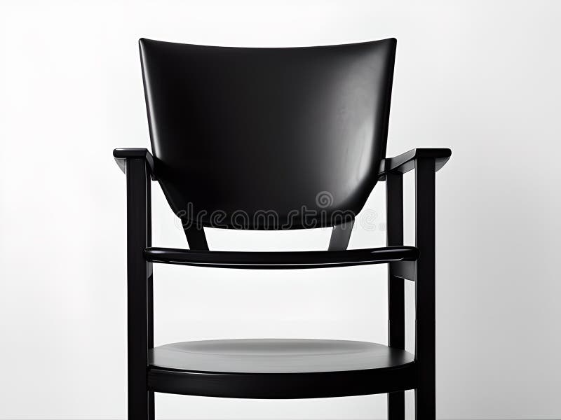 Wooden Chair, Wood Chair in Empty Black Dark Background, AI Generated ...