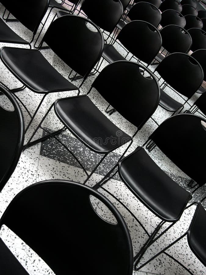 Black chairs stock photo. Image of wait, audience, floor - 2355226