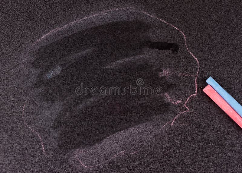 Black Chalk Board and Colored Chalk Stock Image - Image of closeup ...