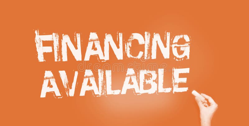 Black Chalk Board with Text Financing Available. Business Startup ...