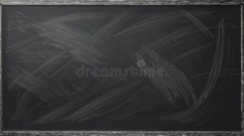 Slightly Erased White Chalk Marks on Black Coloured Blackboard ...