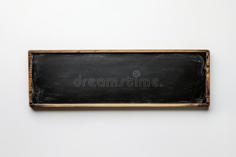 Rustic Wooden Framed Chalkboard on White Background for Educational and ...