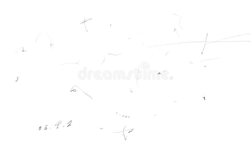 Black Chaotic Lines in Draft on White Screen. Retro Effect for Overlay ...