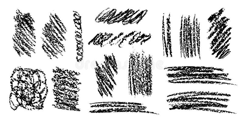 Black Charcoal Hatch Patterns Showcased in Various Textures and Strokes ...