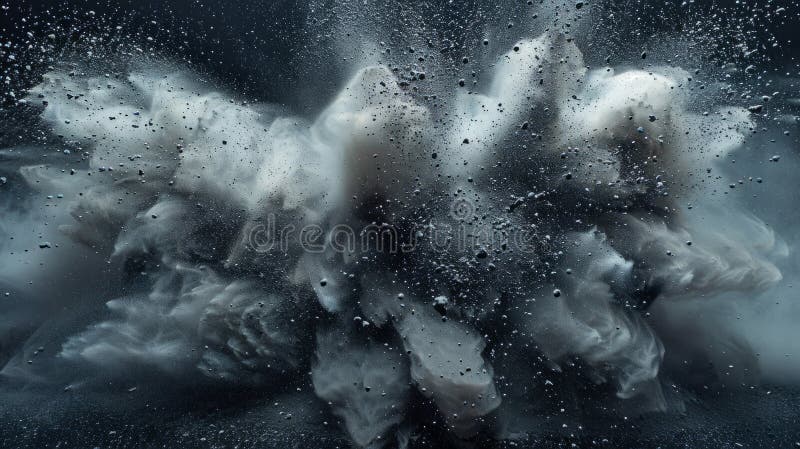 Black Charcoal Powder Explosion Against White Background during ...