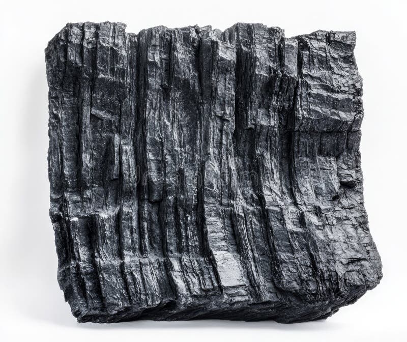 Black Charcoal Texture, Rough Surface, Natural Material, Isolated on ...