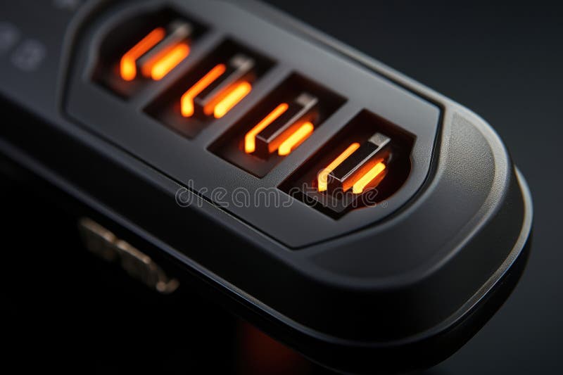 Technology Power Connect Equipment Energy Closeup Modern Black Device ...