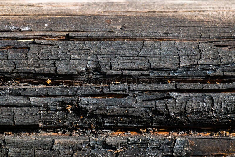 Black,charred Wood Surface.Natural Background and Texture of Burnt ...