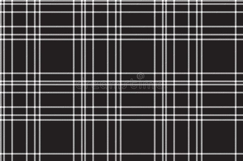 Black Check Plaid Fabric Texture Seamless Pattern Stock Vector ...