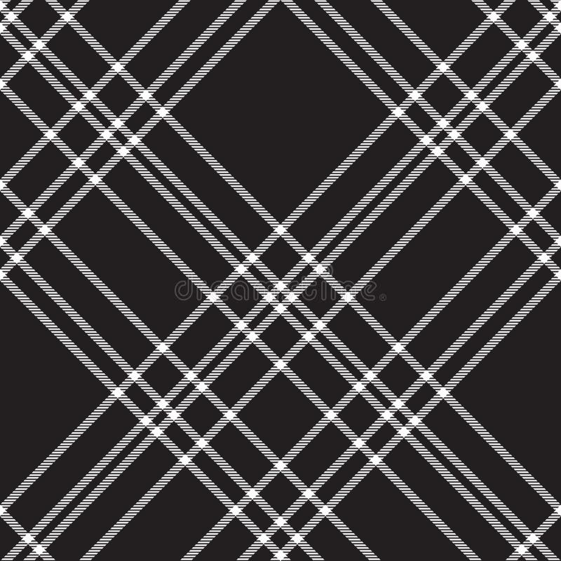 Black Check Diagonal Seamless Pattern Stock Vector - Illustration of ...
