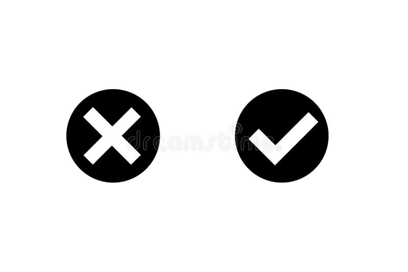 Right Error Icon Black Stock Illustrations – 346 Right Error Icon Black ...
