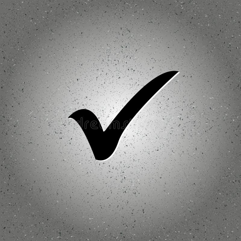 Black Check Mark Icon. Tick Symbol in Black Color, Vector Illustration ...