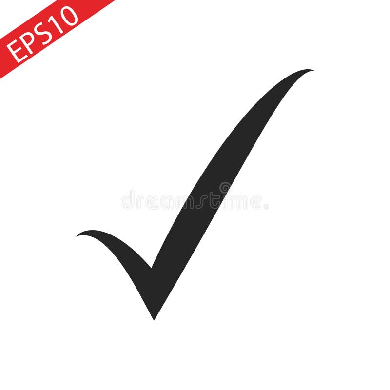 Black Check Mark Icon. Tick Symbol, Tick Icon Vector Illustration Stock ...