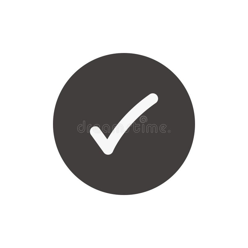 Black Check Mark Icon. Tick Symbol in Black Color. Stock Illustration ...