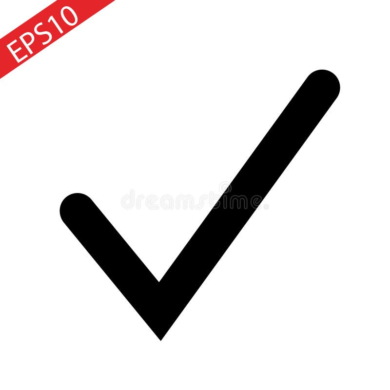 Black Check Mark Icon Tick Symbol In Black Color Vector Illustration Images