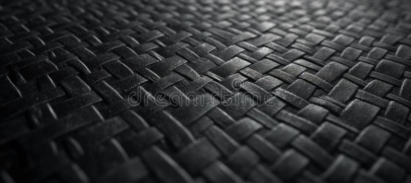 Black Checkered Bamboo Woven Texture Background Stock Illustration ...