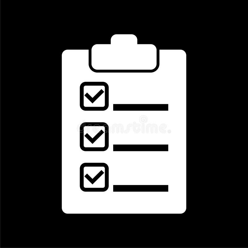 Black Checklist Icon Design Icon or Logo Stock Vector - Illustration of ...