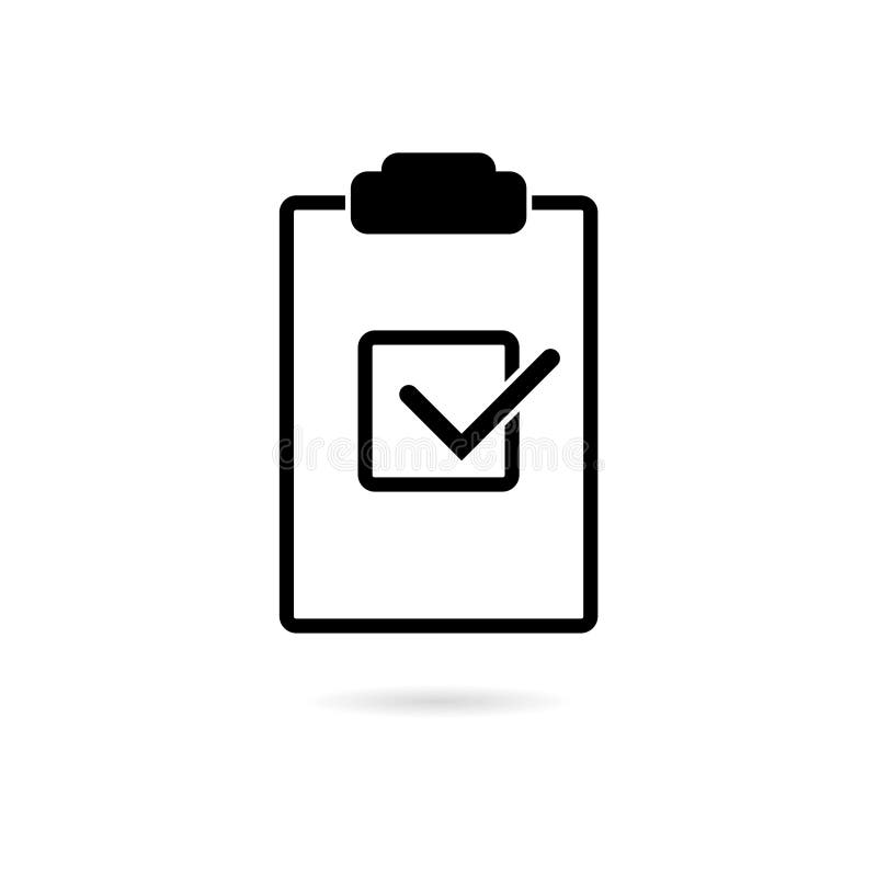 Checklist Icon Isolated on Black Background Stock Vector - Illustration ...