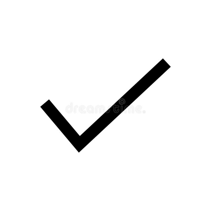 Black Checkmark Icon Vector Stock Illustration - Illustration of test ...