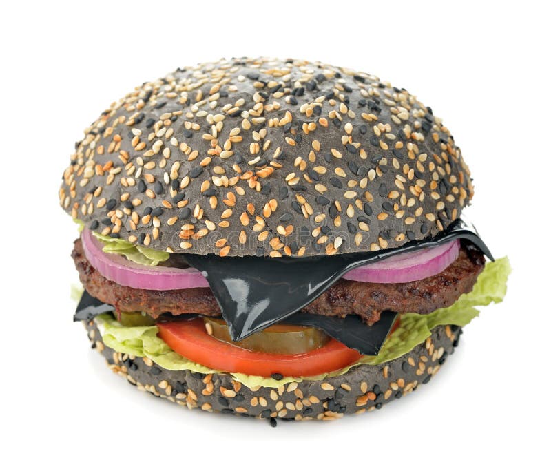 Black cheeseburger stock photo. Image of american, meat - 132314436