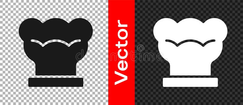 Black Chef Hat Icon Isolated on Transparent Background. Cooking Symbol ...