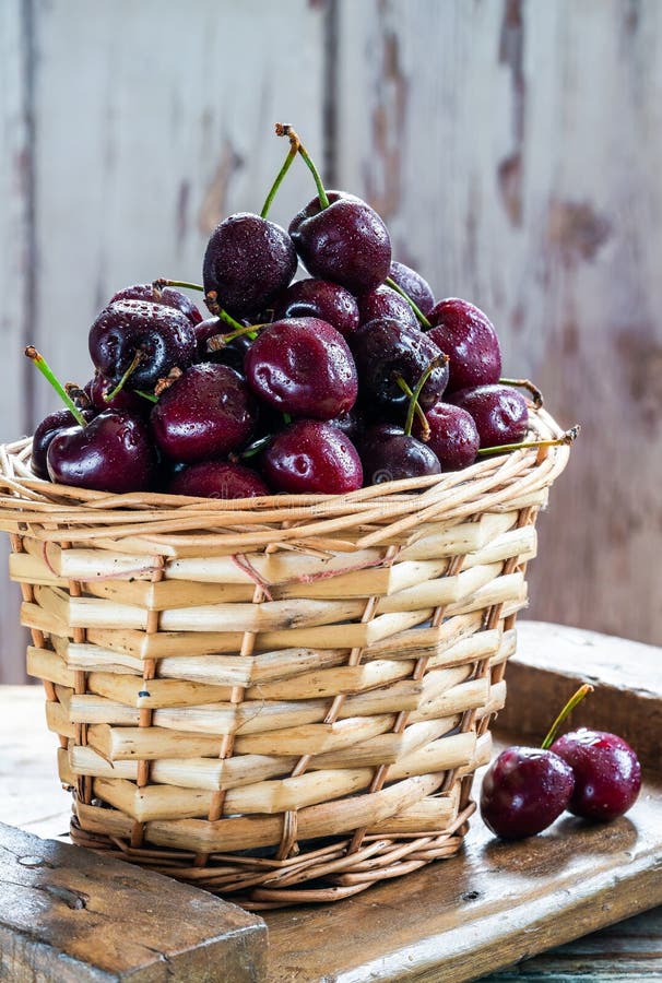 Black cherries stock image. Image of fruit, berry, black - 185952987