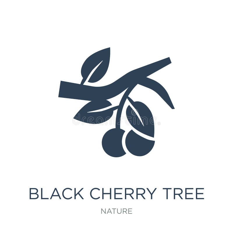 Black Cherry Tree Icon In Trendy Design Style. Black Cherry Tree Icon ...
