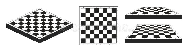 Black Chess Board Set. Chessboard with Letters and Numbers Top View and ...
