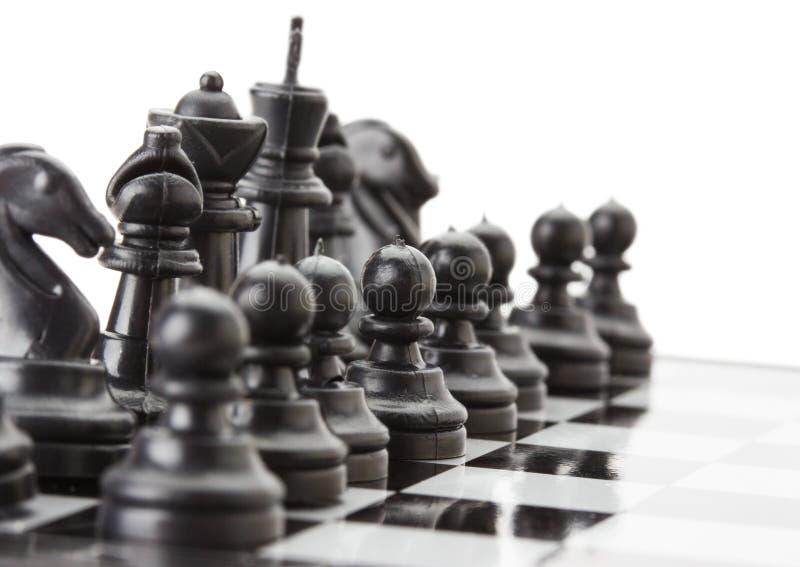 Black Chess on the Chessboard Stock Image - Image of game, board: 48955173