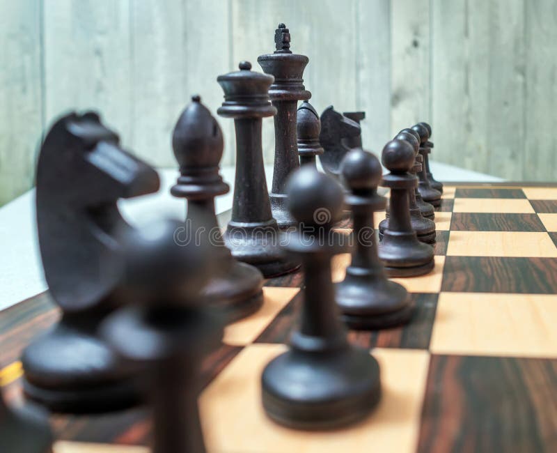 Close-up of Chessboard with Focus on White Chess Pieces Stock Image ...