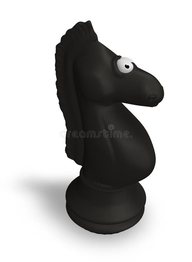 Black chess knight stock illustration. Illustration of player - 16188465