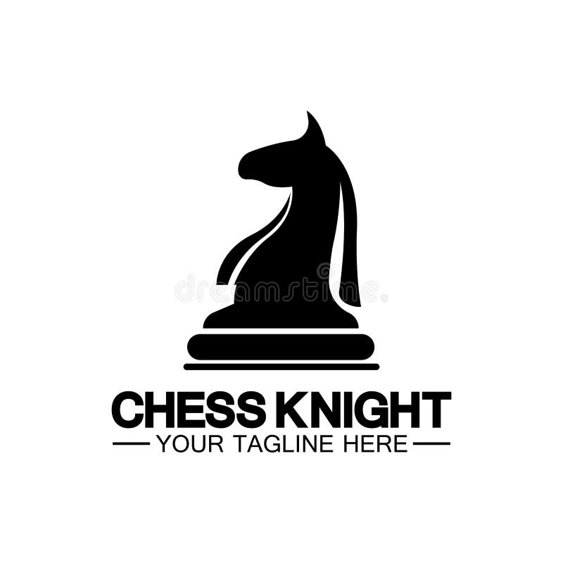 Black Chess Knight Horse Silhouette Logo Design Vector Template Stock ...