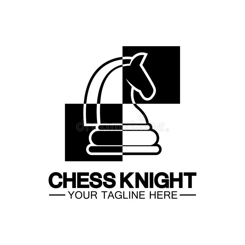 Black Chess Knight Horse Silhouette Logo Design Vector Template Stock ...