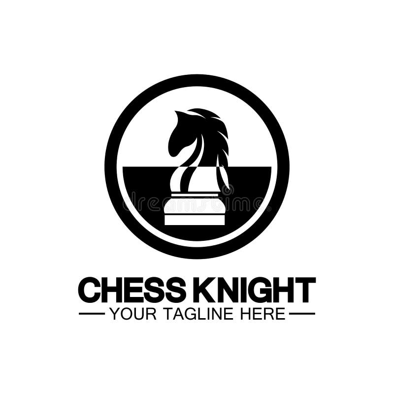 Black Chess Knight Horse Silhouette Logo Design Vector Template Stock ...