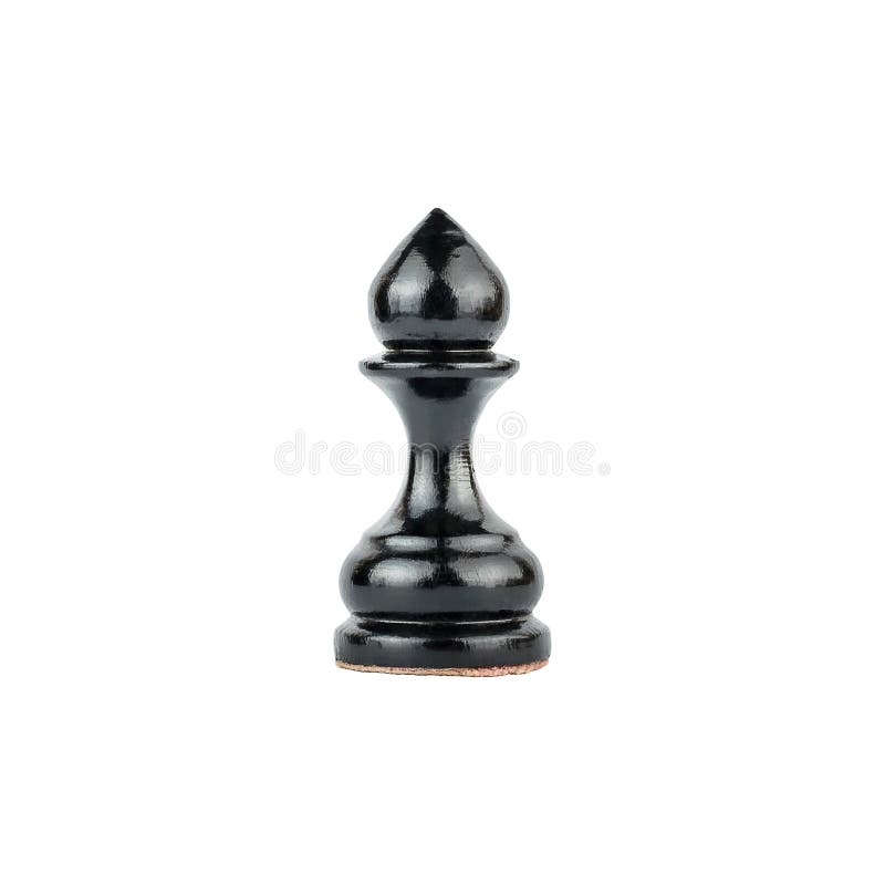 Black Chess Pawn Piece, Isolated on White Background. Sport. Chess ...