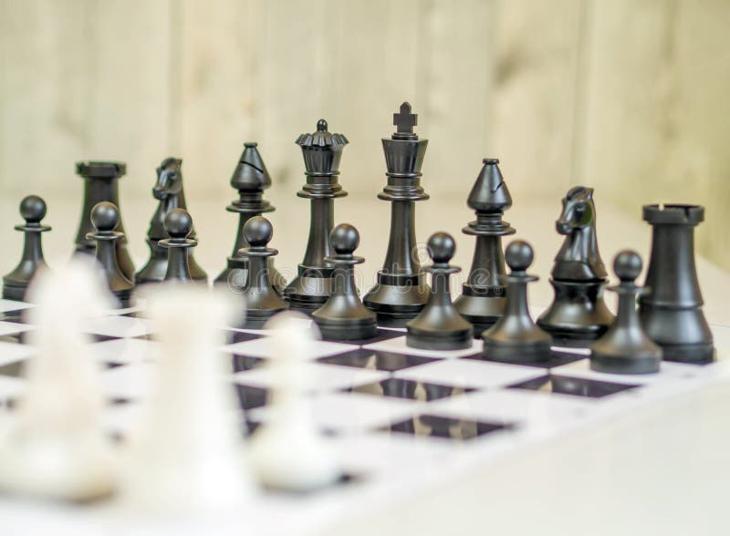 Black Chess Pieces are in the Correct Order on the Chess Board ...