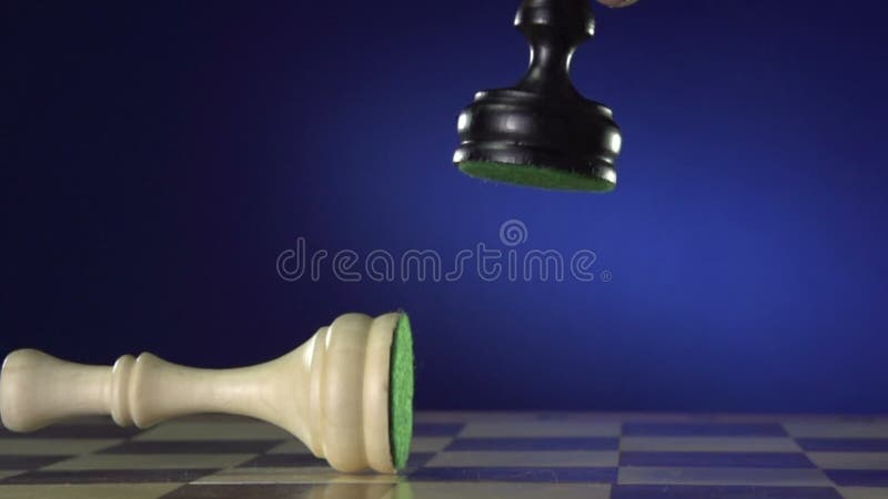 Chess Player Resigns by Knocking Over His King with His Hand. Game Over ...