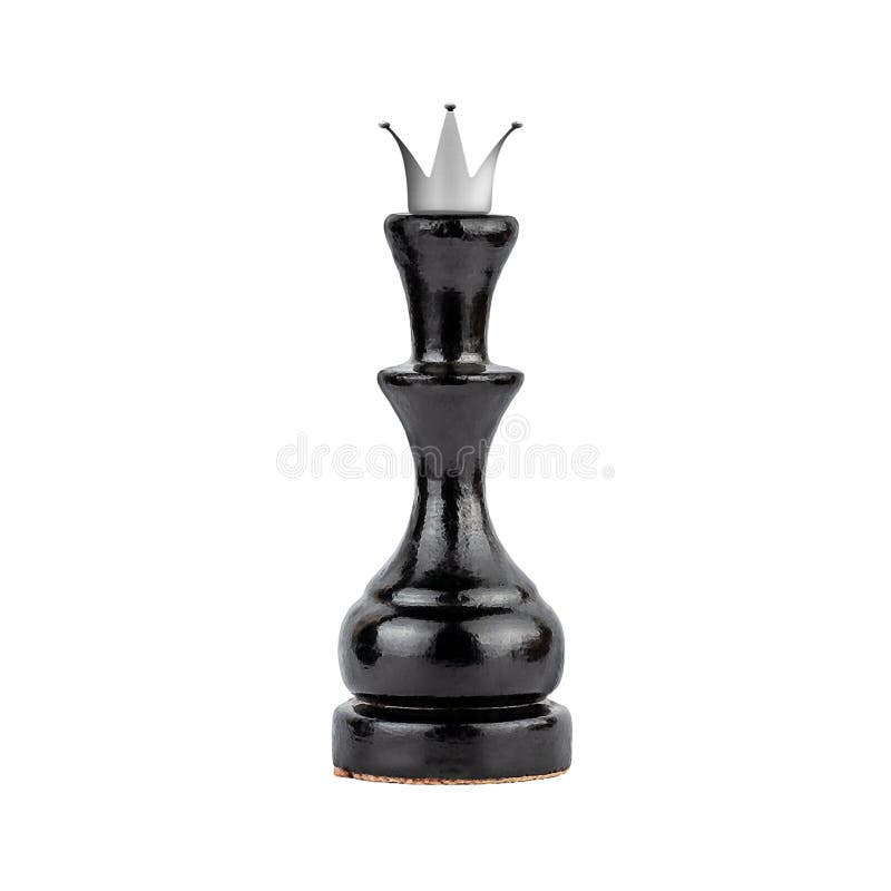 Fancy Black Queen Chess Pieces