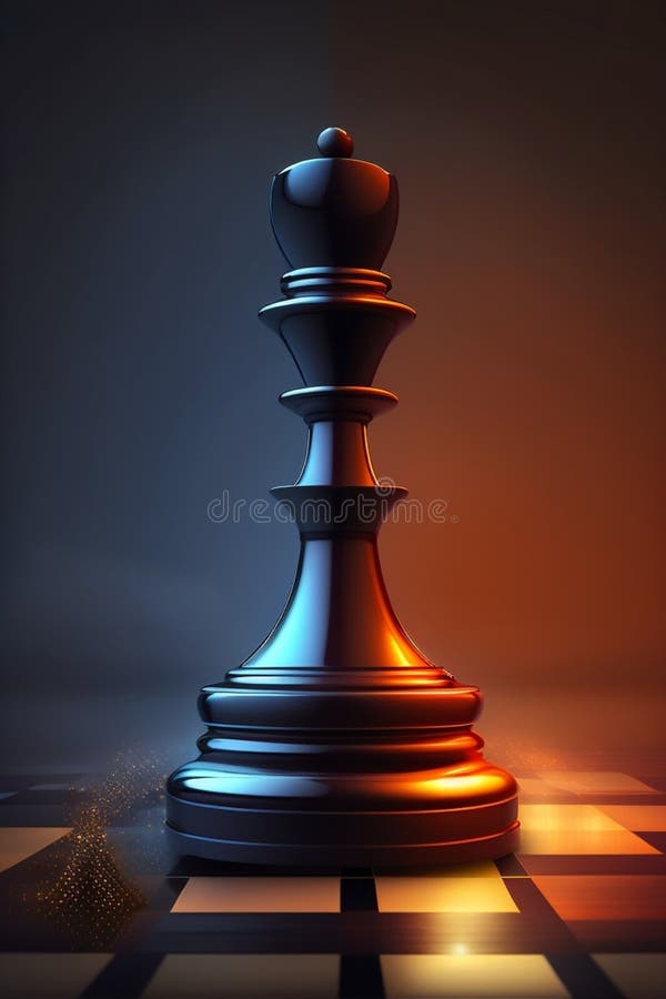 Black Chess Queen Piece Kept on Chess Board Game in a Chess Competition ...