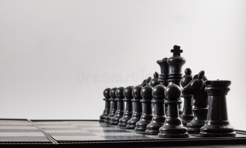 Black Chess Side View on a Black Background Stock Photo - Image of pawn ...