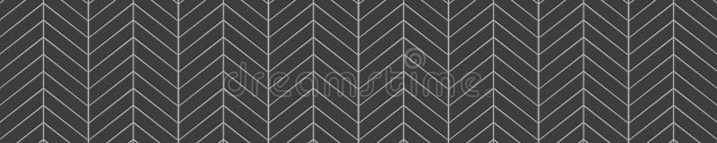 Black Chevron Tile Horizontal Seamless Pattern. Kitchen Backsplash or ...