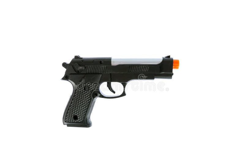 Black Children`s Toy Gun. Toy Weapons Stock Photo - Image of handgun ...
