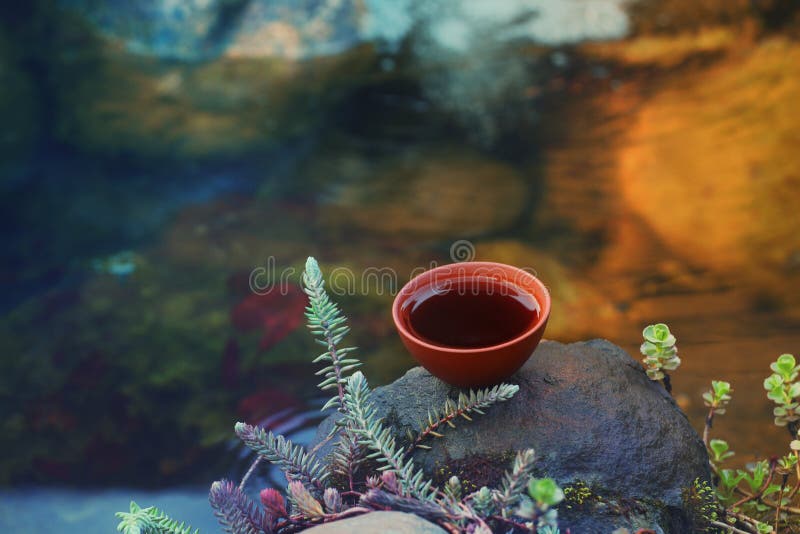 Black Chinese Tea Run River Stock Photo - Image of herb, culture: 115901554