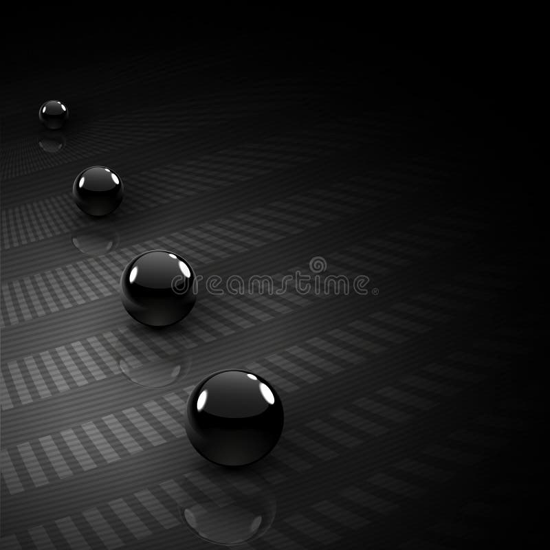 Black Chrome Balls Abstract Background Stock Illustration ...