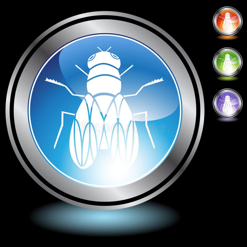 Black Chrome Icons - Fly stock vector. Illustration of icons - 10193235