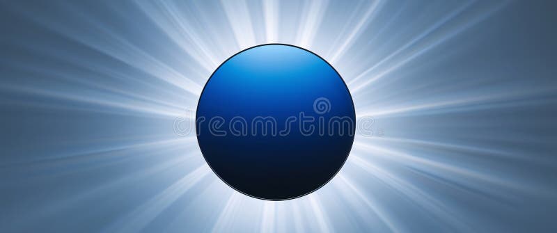 A Black Circle with a Blue Radiating Background Creates a Striking ...