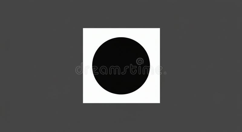 A Black Circle is Centered within a White Square, Which is Placed ...