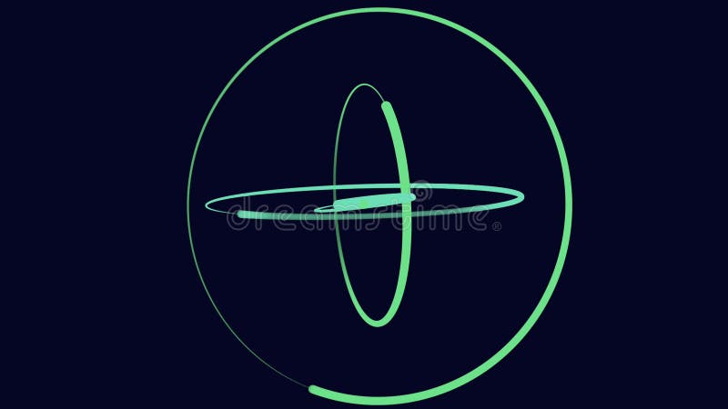 Black Circle with Green Line Passing through it Stock Video - Video of ...