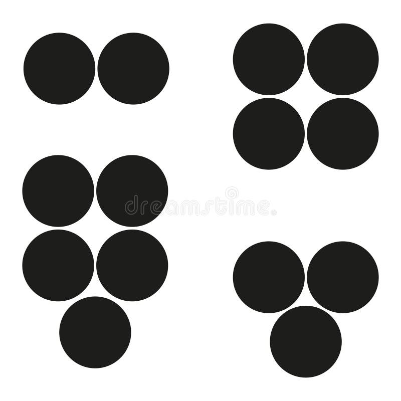 Black Circle Icons. Simple Dot Shapes. Minimalist Round Symbols. Vector ...
